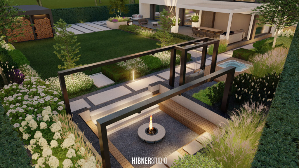 Minimalistyczny z jacuzzi - Hibner Studio